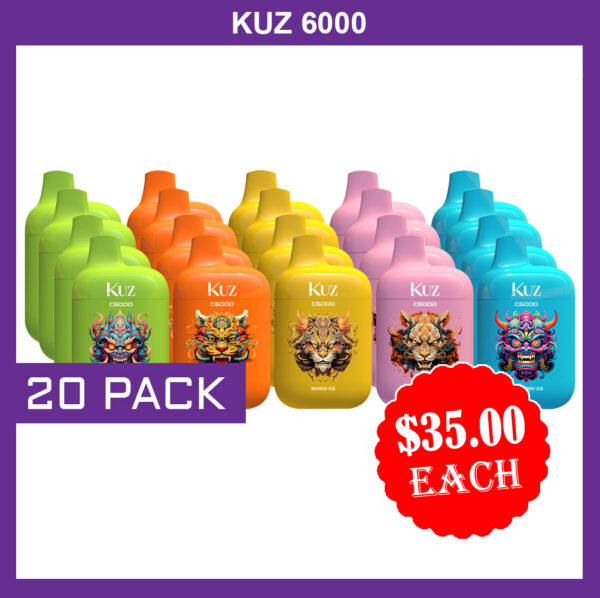 KUZ – 6000 PUFFS - 20 PACK | Vapes Australia