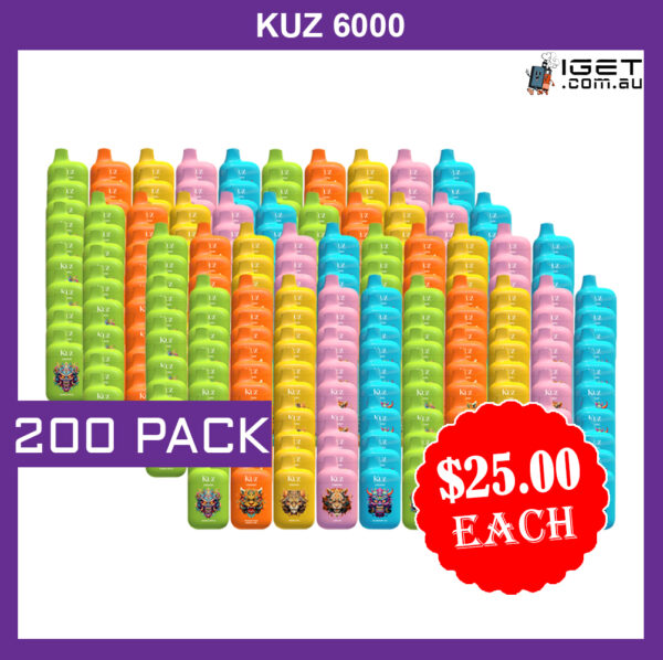 KUZ – 6000 PUFFS - 200 PACK | Vapes Australia